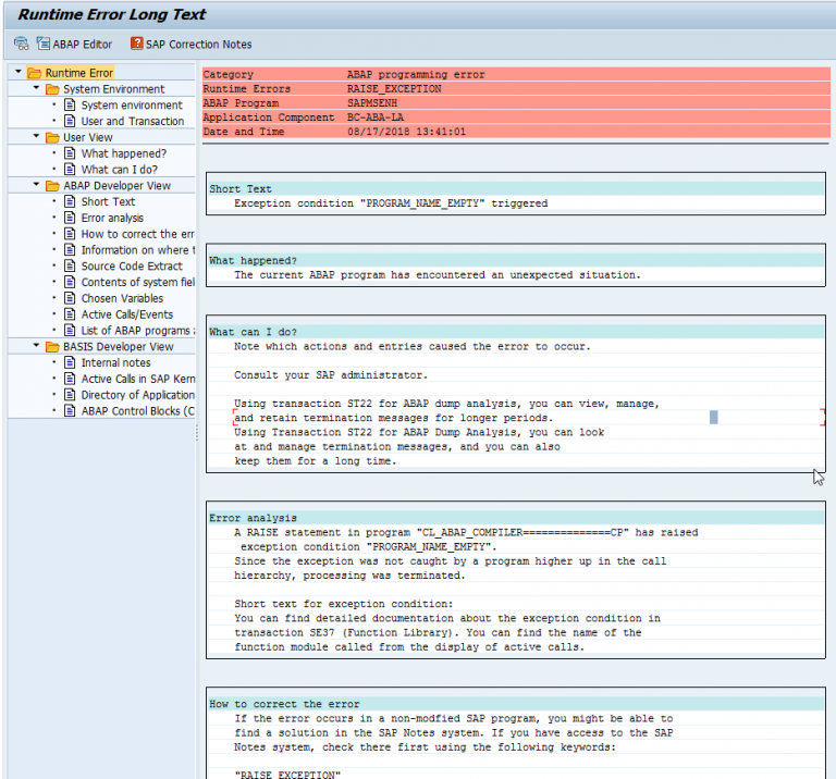 Как читать системные дампы в SAP - SAP HR от Поцелуева